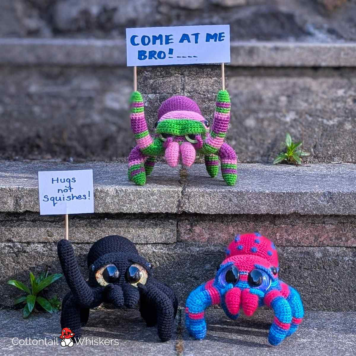 Big Cute Amigurumi Baby Jumping Spider Crochet Pattern