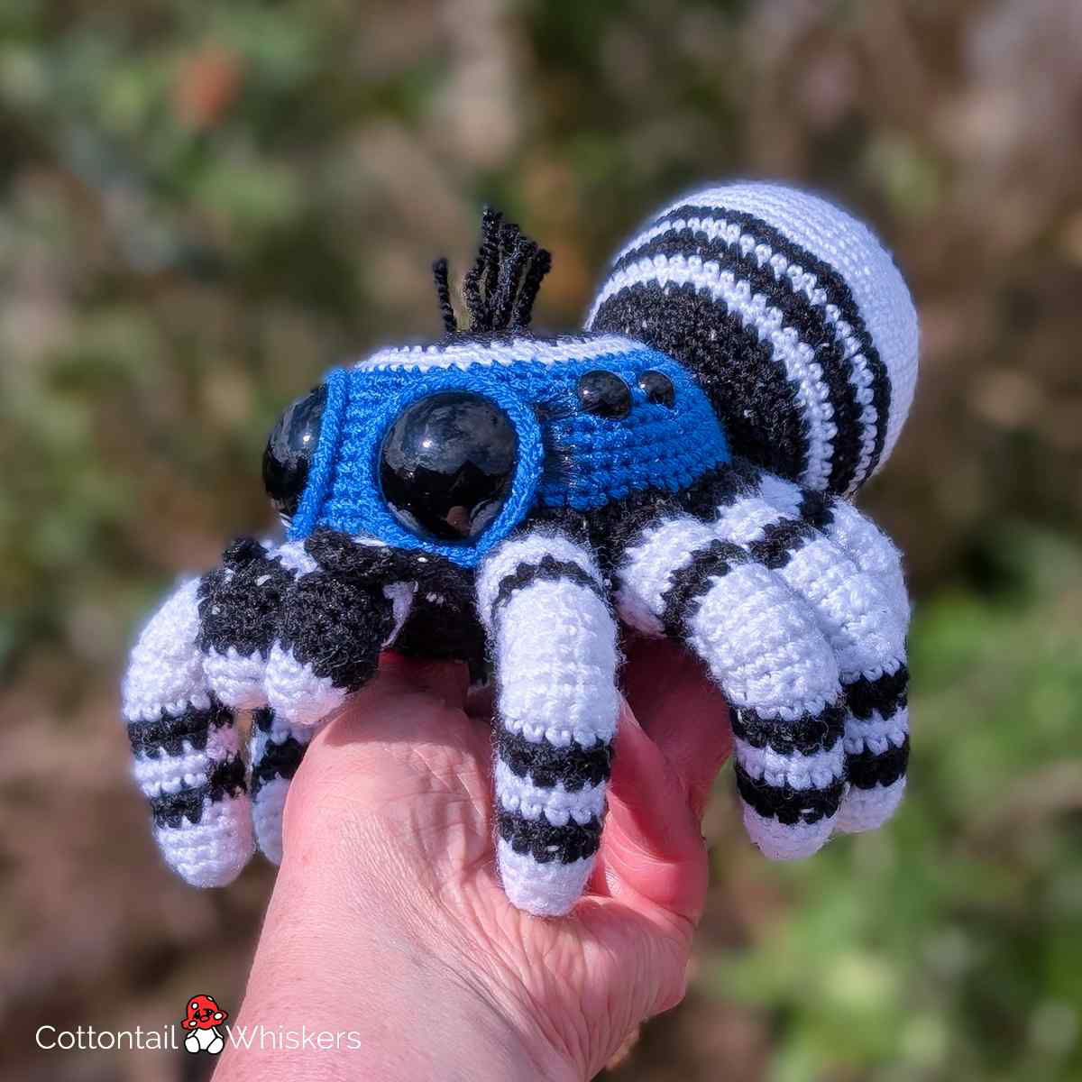 Big Cute Amigurumi Baby Jumping Spider Crochet Pattern