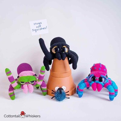 Big Cute Amigurumi Baby Jumping Spider Crochet Pattern