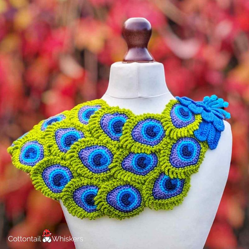 Wonderful Amigurumi Crochet Peacock Shawl Pattern | Cottontail & Whiskers