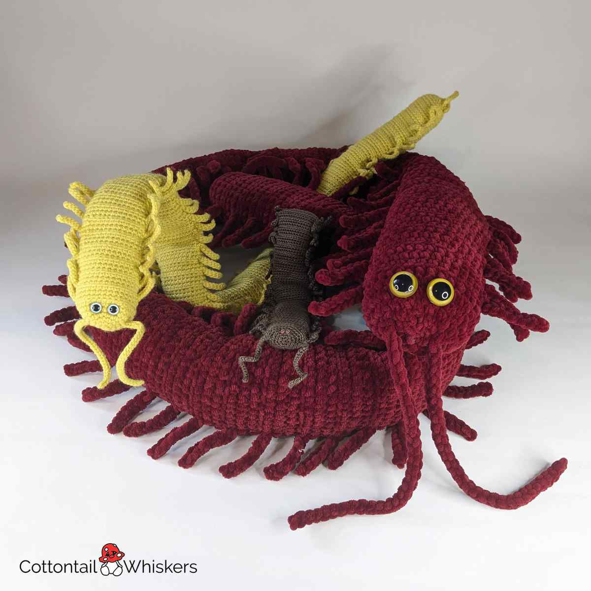 Huge Amigurumi Giant Centipede Crochet Pattern Craft Project