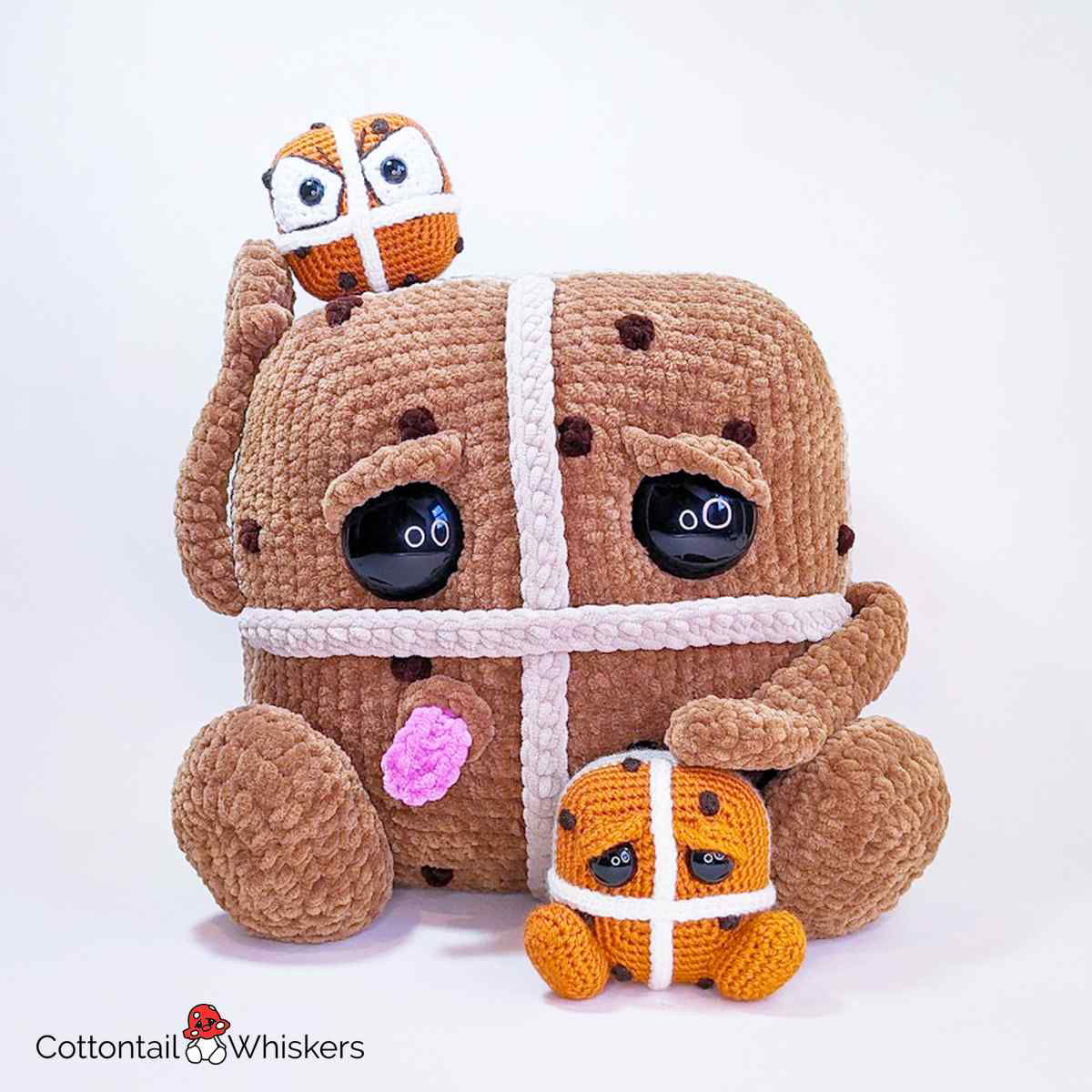 Hot Cross Bun Easter Crochet Pattern | Cottontail Whiskers