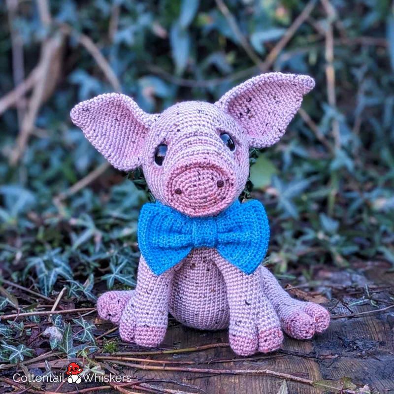 Adorable Amigurumi Pig Piggy Piglet Crochet Pattern - Cottontail & Whiskers