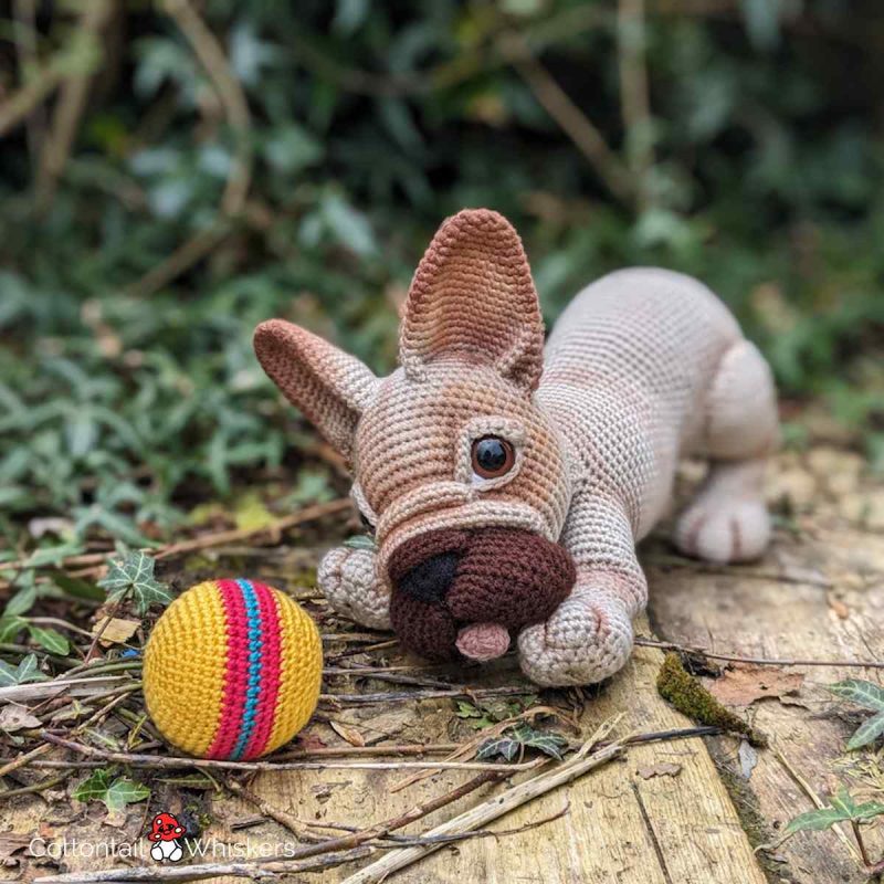 Amigurumi Playful French Bulldog Crochet Pattern - Cottontail & Whiskers