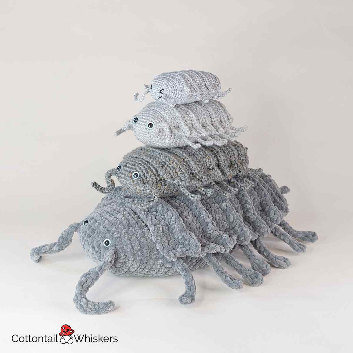 Bug Amigurumi Roly Poly Woodlouse Crochet Pattern Insect Toy