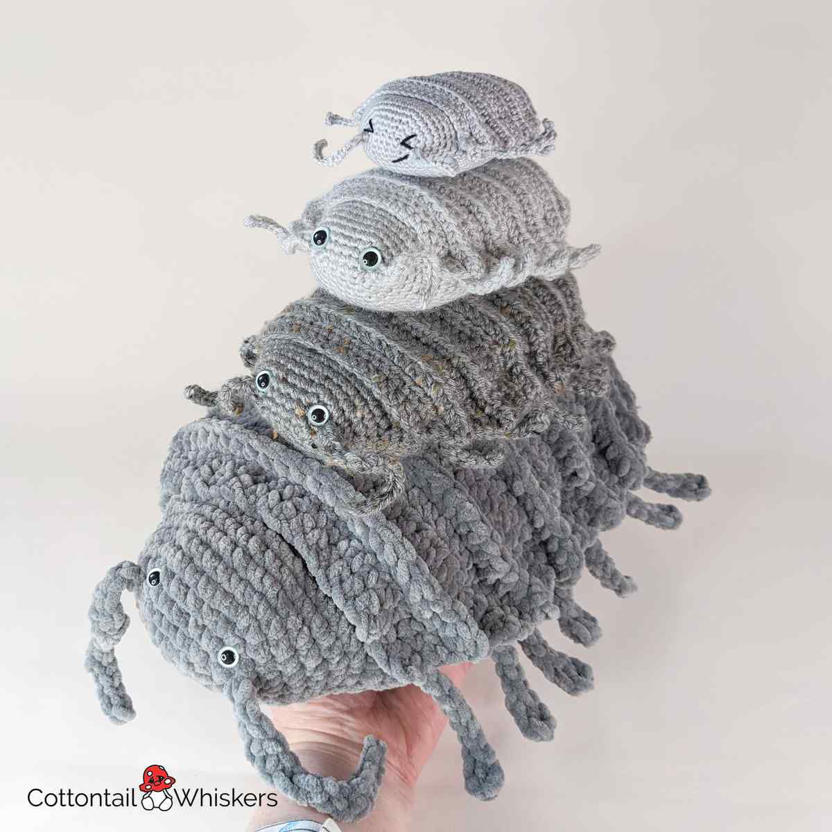 Bug Amigurumi Roly Poly Woodlouse Crochet Pattern Insect Toy