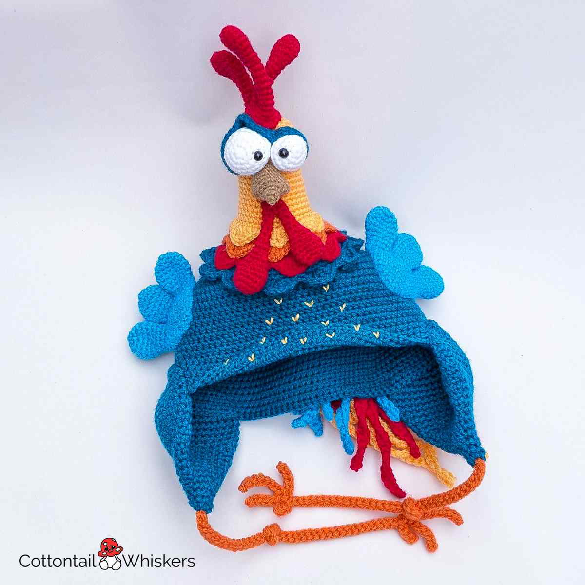 Wonderful Amigurumi Rooster Crochet Chicken Hat Pattern