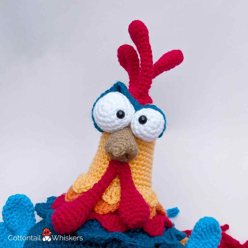 Wonderful Amigurumi Rooster Crochet Chicken Hat Pattern