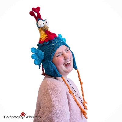 Wonderful Amigurumi Rooster Crochet Chicken Hat Pattern