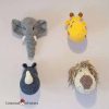 4 Amigurumi Safari Animal Head Crochet Patterns BUNDLE | Cottontail ...