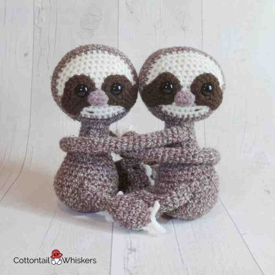 2 Quick Slow Amigurumi Sloth Tie Backs Crochet Pattern