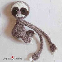2 Quick Slow Amigurumi Sloth Tie Backs Crochet Pattern