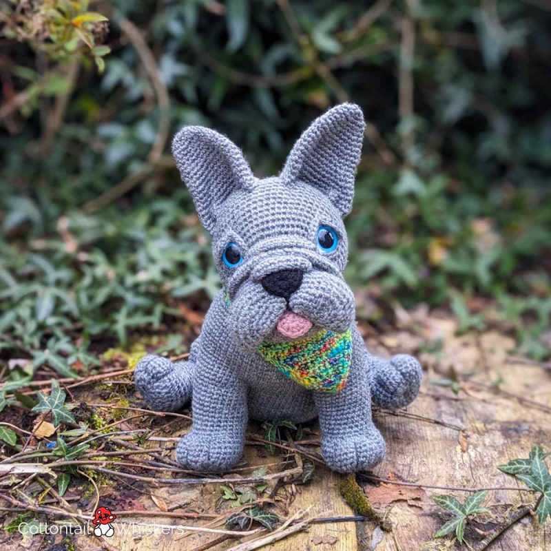 Cute Crochet Sitting French Bulldog Amigurumi Pattern | Cottontail ...