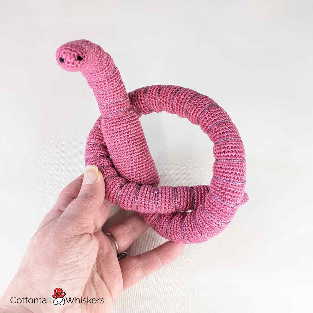 Giant Amigurumi Earth Worm Crochet Pattern Toy Craft Project Giant Amigurumi Earth Worm Crochet Pattern Toy Craft Project