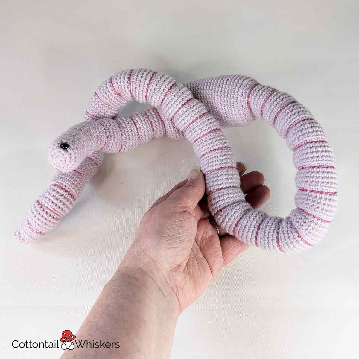 Giant Amigurumi Earth Worm Crochet Pattern Toy Craft Project