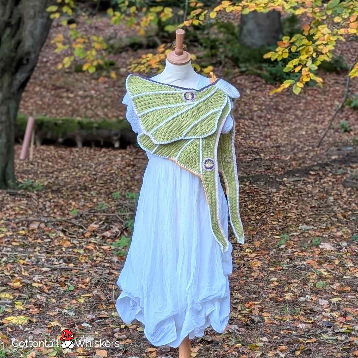 Exquisite Luna Moth Shawl Crochet Pattern Amigurumi Scarf