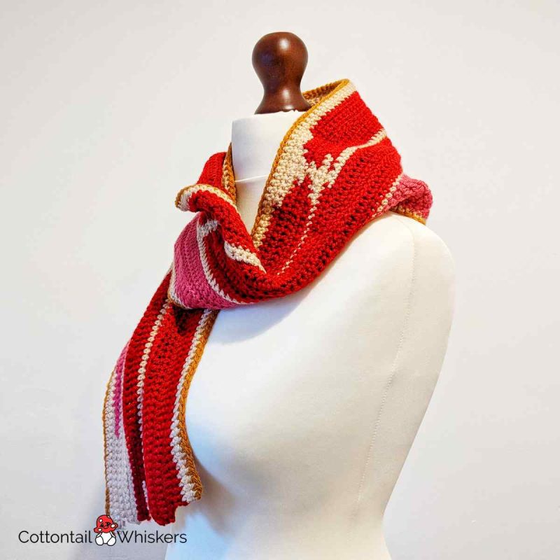 Sizzling Pork Belly Streaky Bacon Scarf Crochet Pattern | Cottontail ...