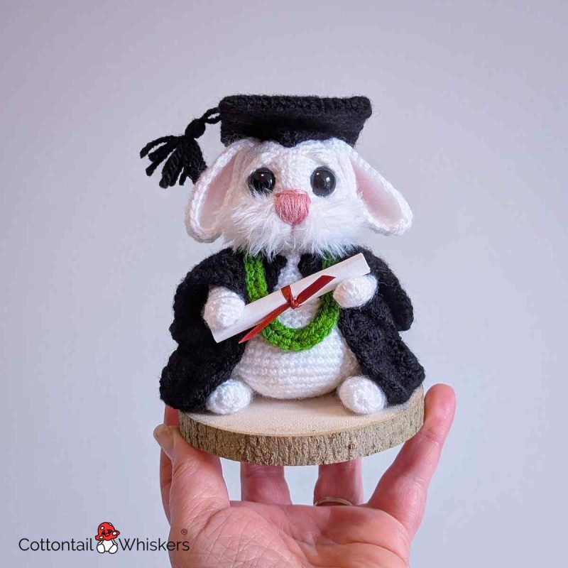 Cutest Rabbit Bunny Graduation Crochet Pattern Crafted Gift