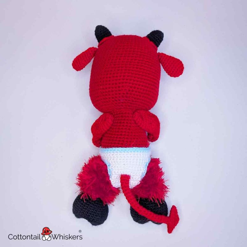 Adorable Red Devil Crochet Baby Pattern Amigurumi Wisp Imp