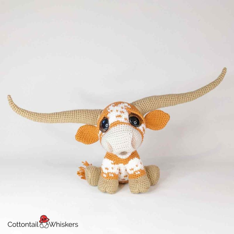 Fine Texas Longhorn Crochet Pattern Amigurumi Cattle Moo Cow