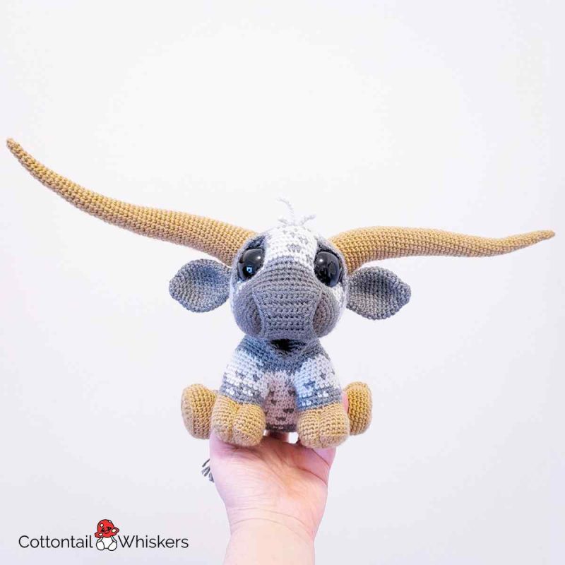 Fine Texas Longhorn Crochet Pattern Amigurumi Cattle Moo Cow