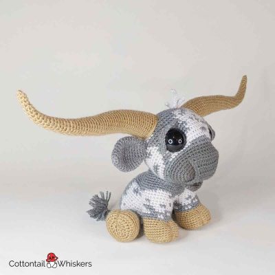 Fine Texas Longhorn Crochet Pattern Amigurumi Cattle | Cottontail ...