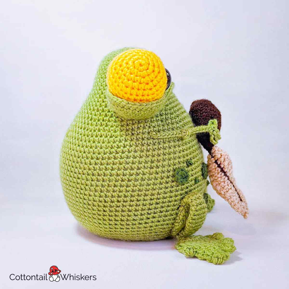 Crazy Toad Crochet Doorstop Pattern & Tadpole | Cottontail & Whiskers
