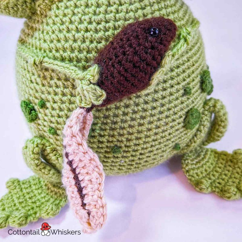 Crazy Toad Crochet Doorstop Pattern & Tadpole | Cottontail & Whiskers