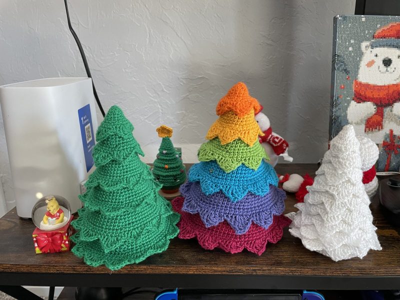 Multi Sized Mini Crochet Christmas Tree Patterns Amigurumi