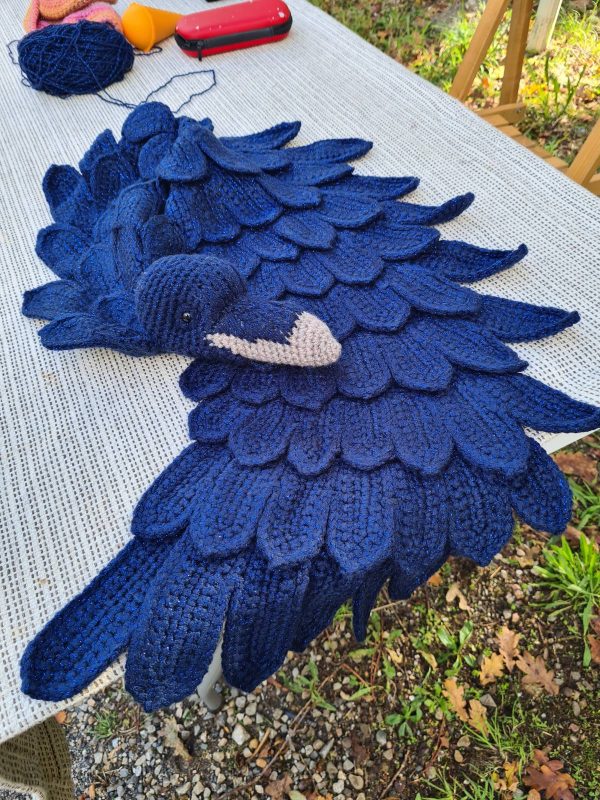 Stunning Amigurumi Winged Raven Shawl Crochet Pattern | Cottontail ...