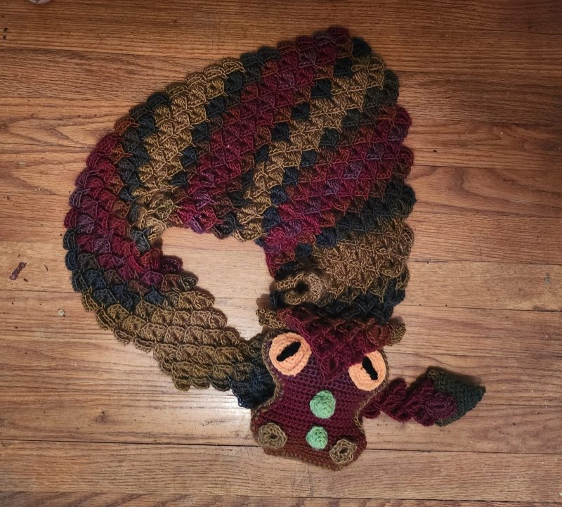 Beautiful Scaled Dragon Shawl Crochet Pattern | Cottontail Whiskers