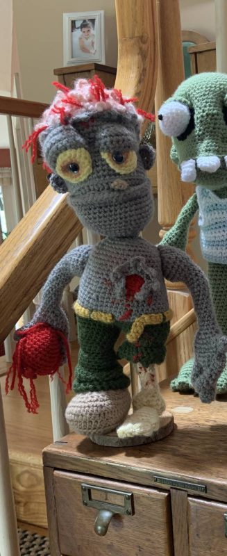 Big Hearted Amigurumi Valentines Zombie Crochet Pattern Zed | Cottontail & Whiskers