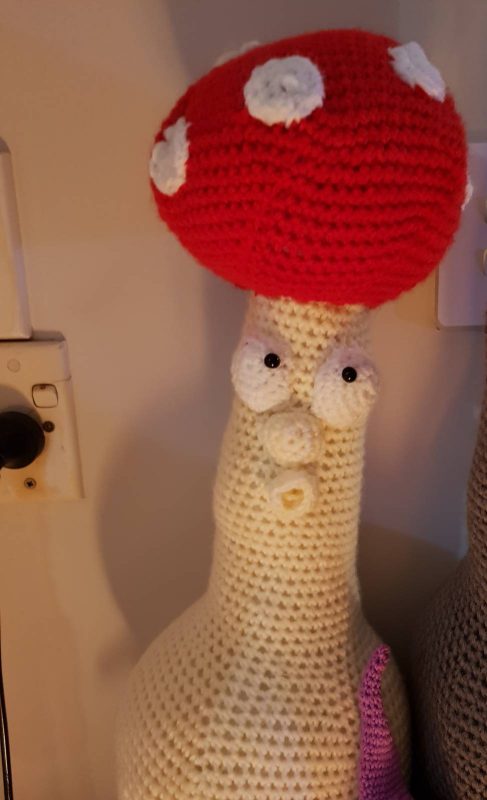 MAGIC Ted The Amigurumi Crochet Toadstool Doorstop Pattern