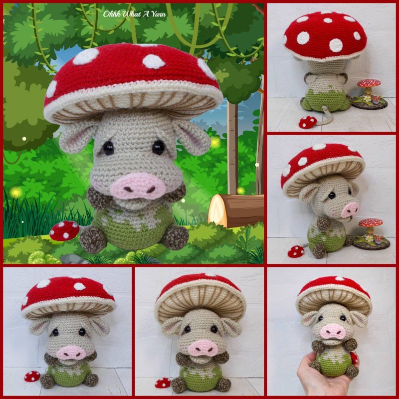 Magic Amigurumi Mooshroom Crochet Cow Pattern Craft Project