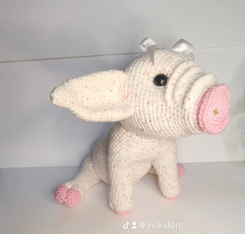 Adorable Amigurumi Pig Piggy Piglet Crochet Pattern - Cottontail & Whiskers