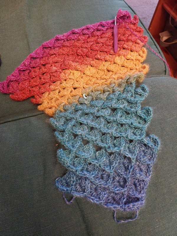 Beautiful Scaled Dragon Shawl Crochet Pattern | Cottontail Whiskers