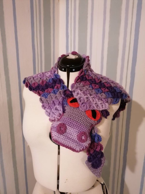 Beautiful Scaled Dragon Shawl Crochet Pattern | Cottontail Whiskers