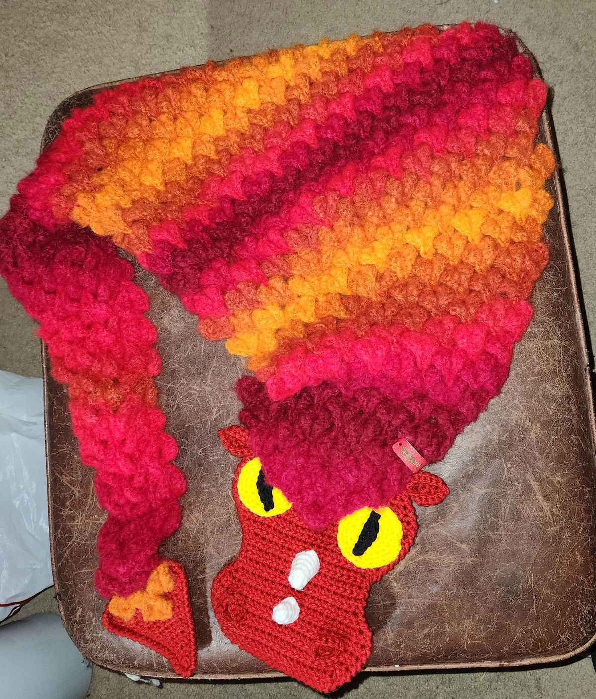 Beautiful Scaled Dragon Shawl Crochet Pattern | Cottontail Whiskers