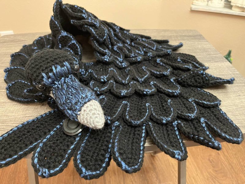Stunning Amigurumi Winged Raven Shawl Crochet Pattern | Cottontail ...