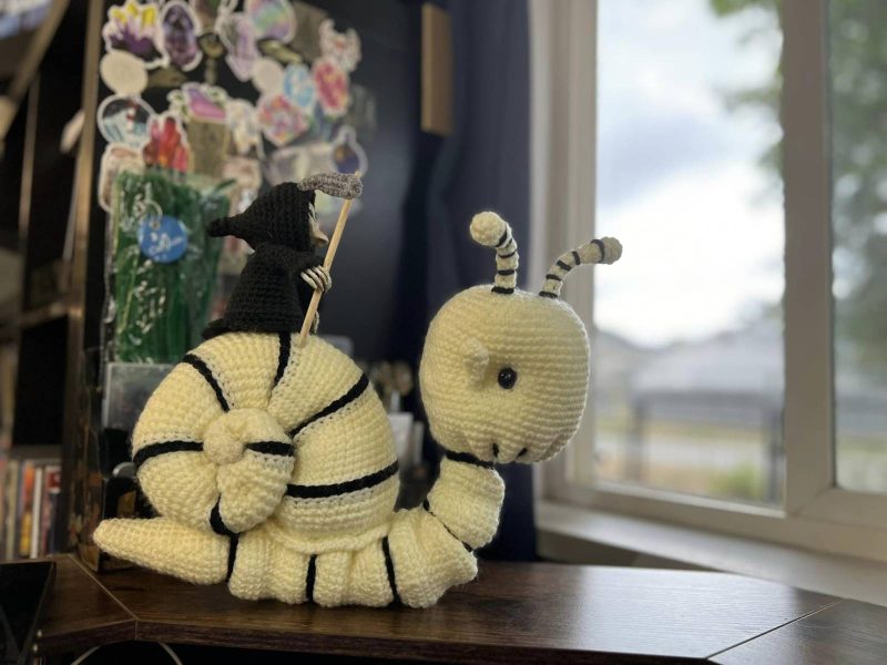 Scary Amigurumi Skeleton Snail Crochet Pattern Halloween Toy