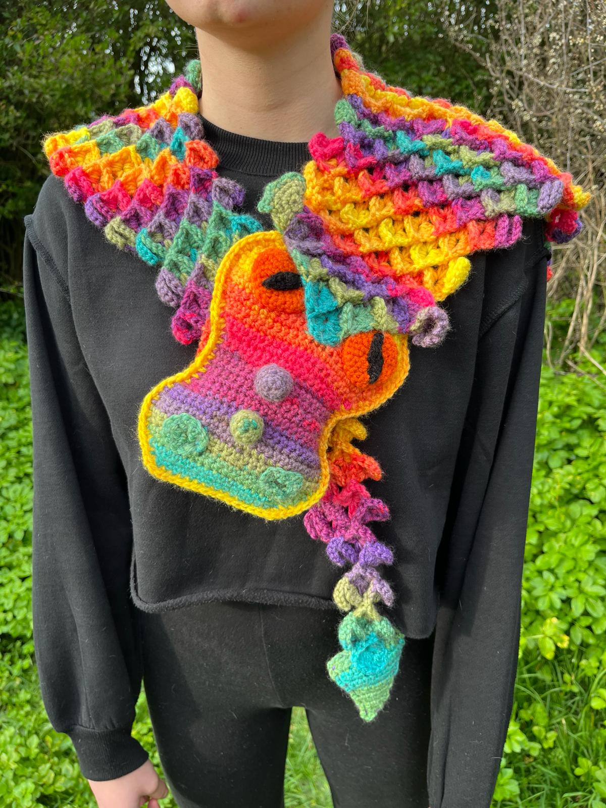 Beautiful Scaled Dragon Shawl Crochet Pattern | Cottontail Whiskers
