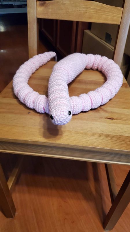 Giant Amigurumi Earth Worm Crochet Pattern Toy Craft Project