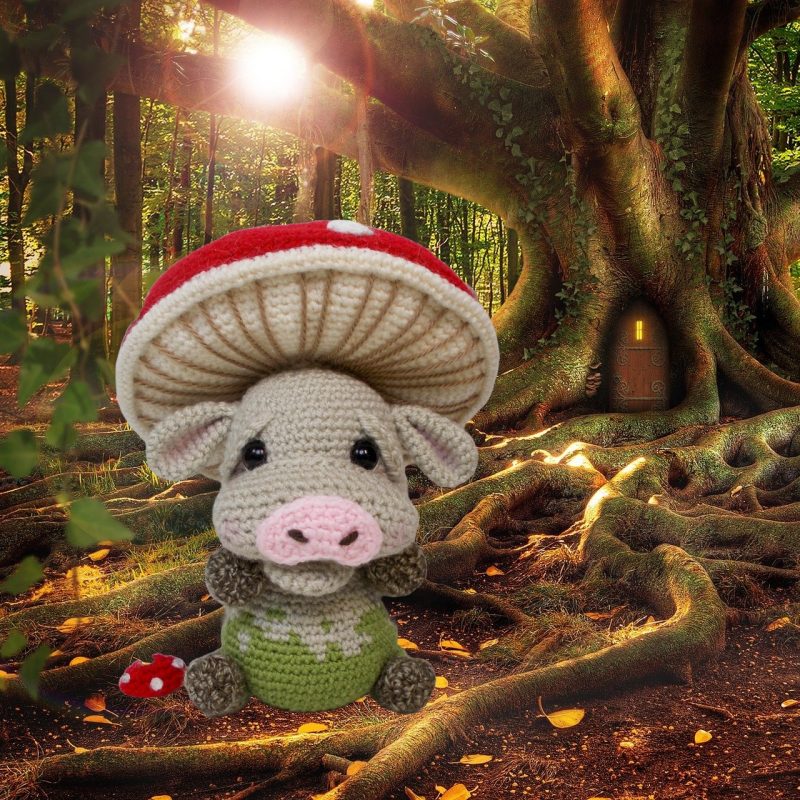 Magic Amigurumi Mooshroom Crochet Cow Pattern Craft Project